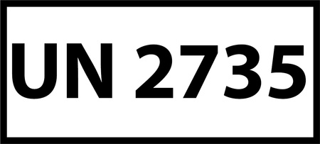 Nalepka UN2735 (FOLIA) 12x6cm (rolka po 250 sztuk nalepek) | Nalepki ...