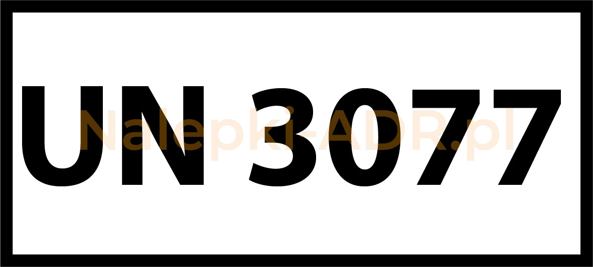 Nalepka UN3077 (FOLIA) 12x6cm (rolka po 250 sztuk nalepek) | Nalepki ...