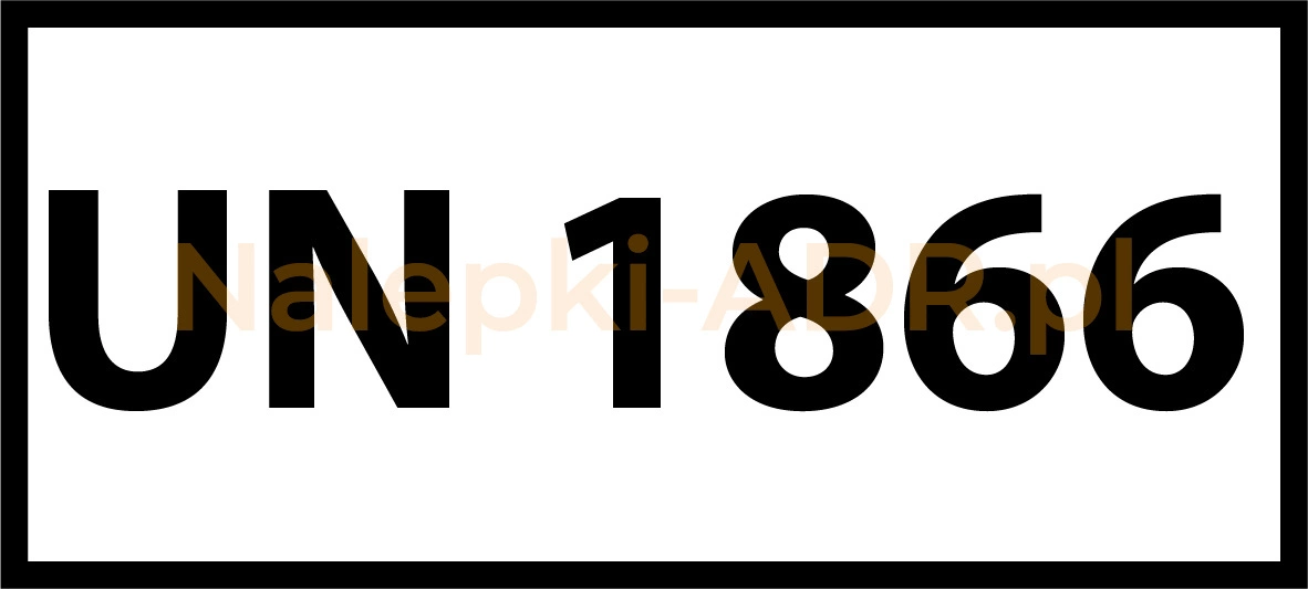 Nalepka UN1866 (FOLIA) 12x6cm (rolka po 250 sztuk nalepek) | Nalepki ...